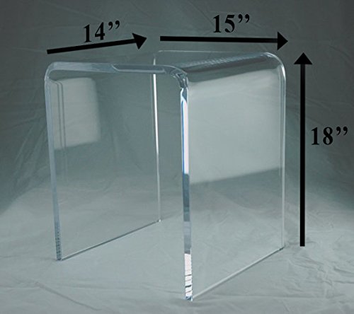 One Stop Plastic Shop 3/4" Clear Acrylic Lucite Shower Bench.