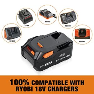 DSANKE R840085 18V 6000mAh Lithium Ion Battery Replacement for RIDGID 18V Battery R840087 R840083 R840084 R840086 AC840085 AC840087P Battery