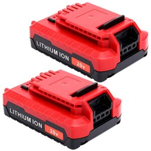 elefly 2 pack 20v max 3.0ah battery replacement for porter cable 20v lithium battery pcc680l pcc681l pcc682l pcc685l pcc660b pcc790b 20v cordless power tools battery