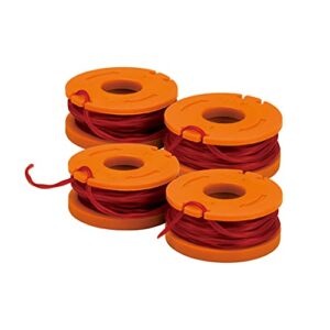 worx wa0047 4-pack string trimmer replacement line, orange