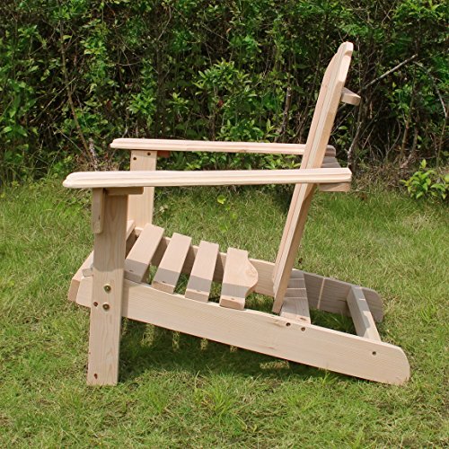 Merry Garden Kids Foldable Wooden Adirondack Chair, Children's Outdoor Patio Furniture, Garden, Lawn, Deck Chair, Unfinished