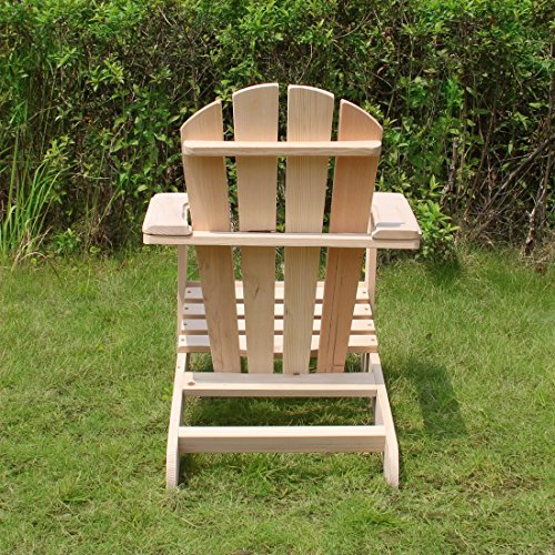 Merry Garden Kids Foldable Wooden Adirondack Chair, Children's Outdoor Patio Furniture, Garden, Lawn, Deck Chair, Unfinished