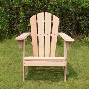 Merry Garden Kids Foldable Wooden Adirondack Chair, Children's Outdoor Patio Furniture, Garden, Lawn, Deck Chair, Unfinished