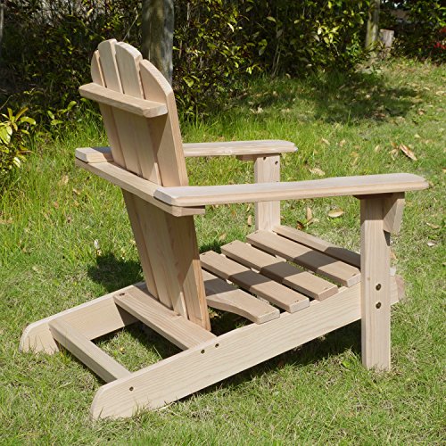 Merry Garden Kids Foldable Wooden Adirondack Chair, Children's Outdoor Patio Furniture, Garden, Lawn, Deck Chair, Unfinished