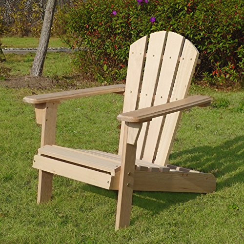 Merry Garden Kids Foldable Wooden Adirondack Chair, Children's Outdoor Patio Furniture, Garden, Lawn, Deck Chair, Unfinished