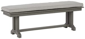 signature design by ashley visola bench, gray