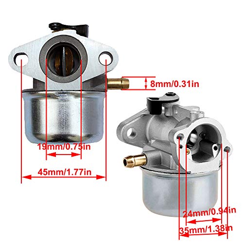 799868 Carburetor with Air Filter Spark Plug Tune Up Kit Compatible with Briggs & Stratton Craftsman 694882, 698444,498254, 798170, 498170, 49-817-0, 497347, 498966 and 497314.4-7 hp Engines