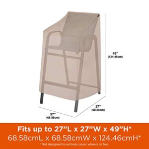 MODERN LEISURE® Chalet Stackable/High Back Bar Chair Cover, 27" L x 27" W x 49" H, Beige