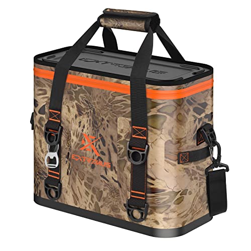 Extremus Rendu Soft Cooler, 30Cans/38L Insulated Cooler Bag, Portable and Waterproof Beach Cooler with 100% Leakproof Zipper, Large Capacity for Fishing, Kayaking, Camping, Beaches & Trips