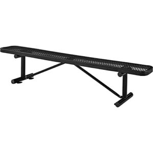 global industrial 96″ l expanded metal mesh flat bench, black