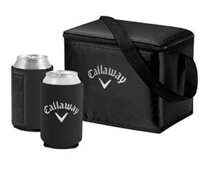 callaway soft cooler bag gift set with magnetic koozies, black