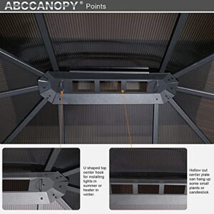 10x10 Double Roof Hardtop Patio Gazebo with Curtains and Netting by ABCCANOPY