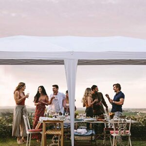 Quictent 10x20 ft Ez Pop up Canopy Tent Instant Shelter Party Tent Outdoor Event Gazebo Waterproof with 6 Sand Bags (White)