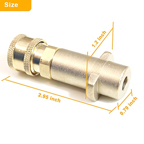 Brass Pressure Washer Gun Adapter with 1/4" Female Quick Connect Fitting,with 5-Pack Nozzles Spray Tips Multiple Degrees, Fit Karcher K Series,Nice with Foam Cannon,by Tuoveek(for Karcher K Series)