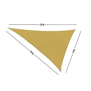 Coolaroo Coolhaven 15ft. x 12ft. x 9ft. Triangle Shade Sail Color: Sahara