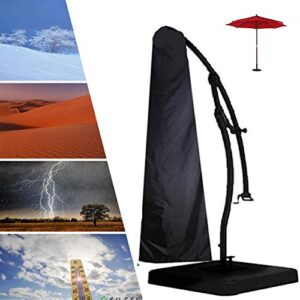 boyspringg patio umbrella cover – 600d waterproof , outdoor umbrella cover for offset cantilever umbrella , fits patio umbrella 9-13 ft , black umbrella cover.