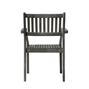 Renaissance Outdoor Patio Hand-Scraped Wood Stacking Armchair (Set of 2)