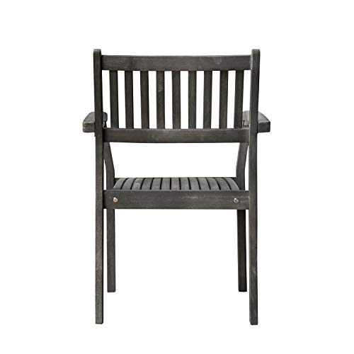 Renaissance Outdoor Patio Hand-Scraped Wood Stacking Armchair (Set of 2)