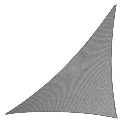 ShadeMart 20' x 20' x 28.3' Grey Right Triangle Sun Shade Sail smTAPRT20 Canopy smTAPRT20 Fabric Cloth Screen, Water Air Permeable & UV Block, Heavy Duty, Carport Patio Outdoor - (We Customize Size)