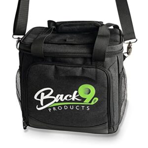 Back9Products Golf Cart Cooler Bag with Magnetic Lid - 12-Can Soft Cooler Bag Collapsible - Perfect for Golfer Cart or Push Cart - Backpack Cooler Bags Insulated Leak-Proof- Golf Gift for Men