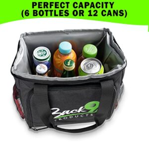 Back9Products Golf Cart Cooler Bag with Magnetic Lid - 12-Can Soft Cooler Bag Collapsible - Perfect for Golfer Cart or Push Cart - Backpack Cooler Bags Insulated Leak-Proof- Golf Gift for Men