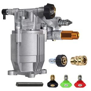 toolcy 3/4″ shaft horizontal pressure washer pump, 2500-3100psi @ 2.5 gpm, power washer pump for gas washer, fit: k2400hh, gc190 gc160, msh3125, 308418007 308653057, honda, generac, craftsman,karcher