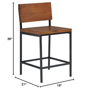 Progressive Furniture Sawyer Stool, Brown