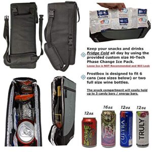 Frostbox Golf Bag Cooler and Ice Pack - Small 6 Pack Golf Beer Cooler - Hidden and Fits Discreetly in Golf Bag - Covert Insulated Golf Cooler Bag Sleeve - Golf Accessories for Men & Christmas Gift