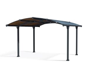 palram – canopia arcadia 4300 carport – 12′ x 14′ – bronze/gray