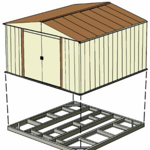 Arrow FDN54 Storage Shed with Floor Base Kit for 5'x4' Arrow sheds