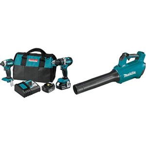 makita xt269t 18v lxt lithium-ion brushless cordless 2 pc. combo kit, xph12z, xdt13z, bag (5.0ah) with xbu03z 18-volt lxt lithium-ion brushless cordless blower