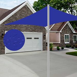 tuosite terylene waterproof sun shade sail uv blocker sunshade patio rectangle knitted 220 gsm block fabric pergola carport awning 8′ x 10′ in color blue