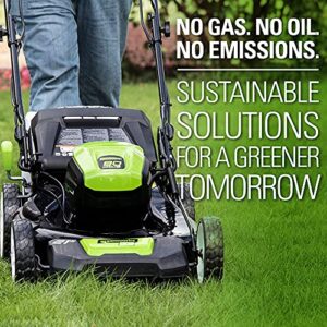 Greenworks Pro 80V 21-Inch Brushless Self-Propelled Lawn Mower 4.0Ah Battery and Charger Included, MO80L410