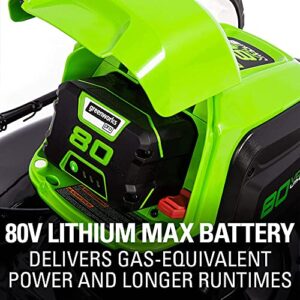 Greenworks Pro 80V 21-Inch Brushless Self-Propelled Lawn Mower 4.0Ah Battery and Charger Included, MO80L410