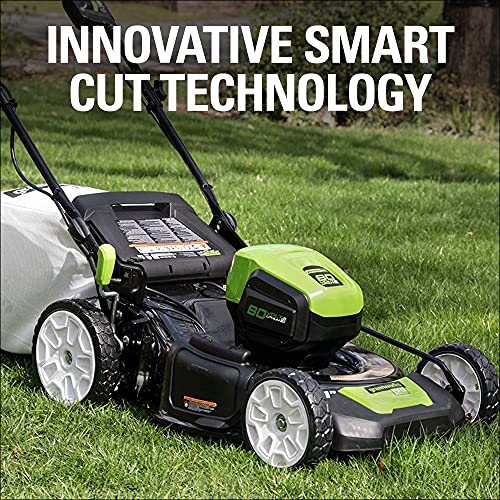 Greenworks Pro 80V 21-Inch Brushless Self-Propelled Lawn Mower 4.0Ah Battery and Charger Included, MO80L410