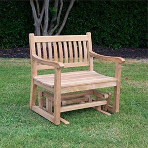 TITAN GREAT OUTDOORS Yosemite Glider Teak Chair, Outdoor Patio Chair, Spa or Garden Seating