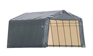 shelterlogic 72434 grey 12’x24’x8′ peak style shelter