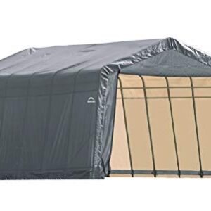 ShelterLogic 72434 Grey 12'x24'x8' Peak Style Shelter