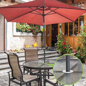 Outus 2 Pieces Patio Table Umbrella Hole Ring Umbrella Cone Wedge Plug Umbrella Stabilizer Sleeve for 2 to 2.5 Inch Patio Table Hole and 1.5 Inch Pool Umbrella Adapter(Transparent)