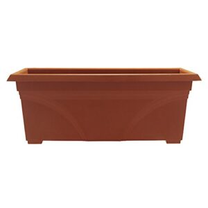 southern patio 27″ medallion deck box, terra cotta