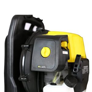 Voohek Backpack Leaf Blower, Gas-Powered, 52cc 2-Cycle Engine, Gasoline Blower, 530CFM, 248MPH, Yellow