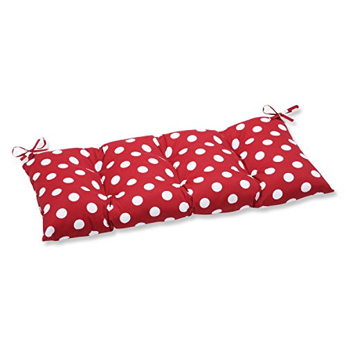 Pillow Perfect Indoor/Outdoor Polka Dot Red Swing/Bench Cushion