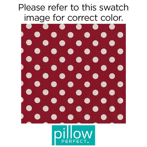 Pillow Perfect Indoor/Outdoor Polka Dot Red Swing/Bench Cushion