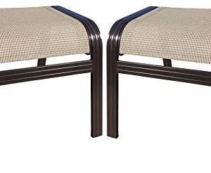 Sunny Furnishings Samo Sling Outdoor Ottoman Set of 2