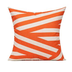 All Smiles Outdoor Pillow Covers Fall Patio Orange Throw Pillow Covers 16x16 Fall Decor Boho Furniture Pillow Cases Decorative Cushion Set of 4 for Home Porch Chair Couch Sofa Living Room Geometric