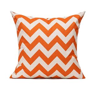 All Smiles Outdoor Pillow Covers Fall Patio Orange Throw Pillow Covers 16x16 Fall Decor Boho Furniture Pillow Cases Decorative Cushion Set of 4 for Home Porch Chair Couch Sofa Living Room Geometric