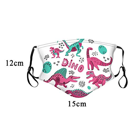 PENATE 5Pcs Kids Reusable Face Bandanas Breathable Seamless Facemasks Cute Print Cloth Children -Ship Fron USA