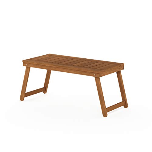 Furinno Tioman Outdoor Hardwood Coffee Folding Table, Natural