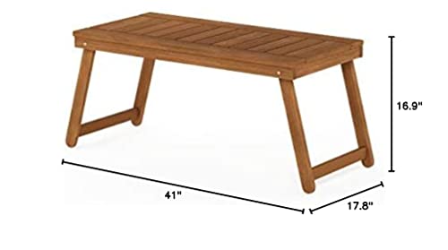 Furinno Tioman Outdoor Hardwood Coffee Folding Table, Natural