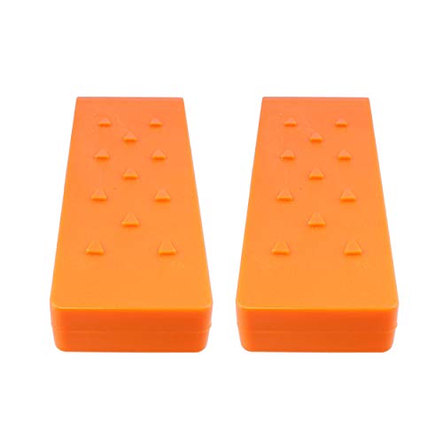 Felled Spiked Tree Felling Wedges for Tree Cutting – 10in Orange Plastic Felling Wedge, Logging Tools – 2 Pack